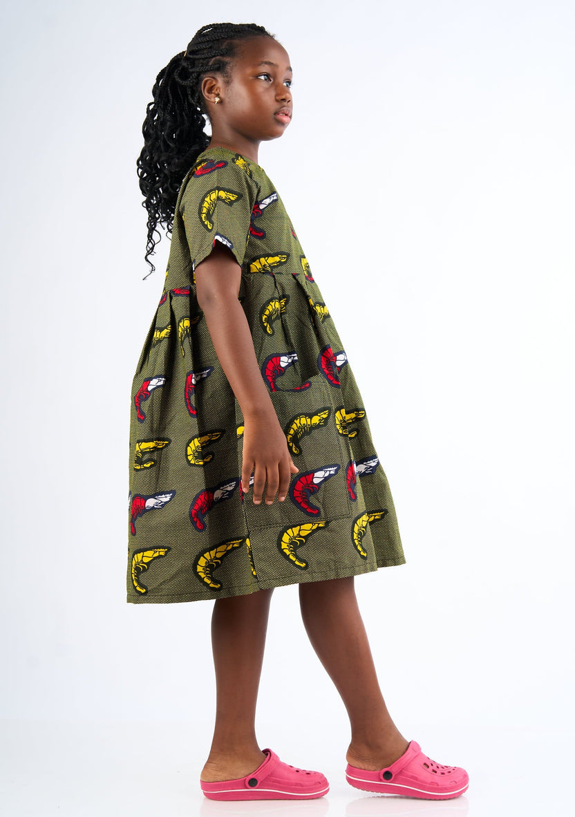 Ghana Made African Print Kids Dresses – YEVU